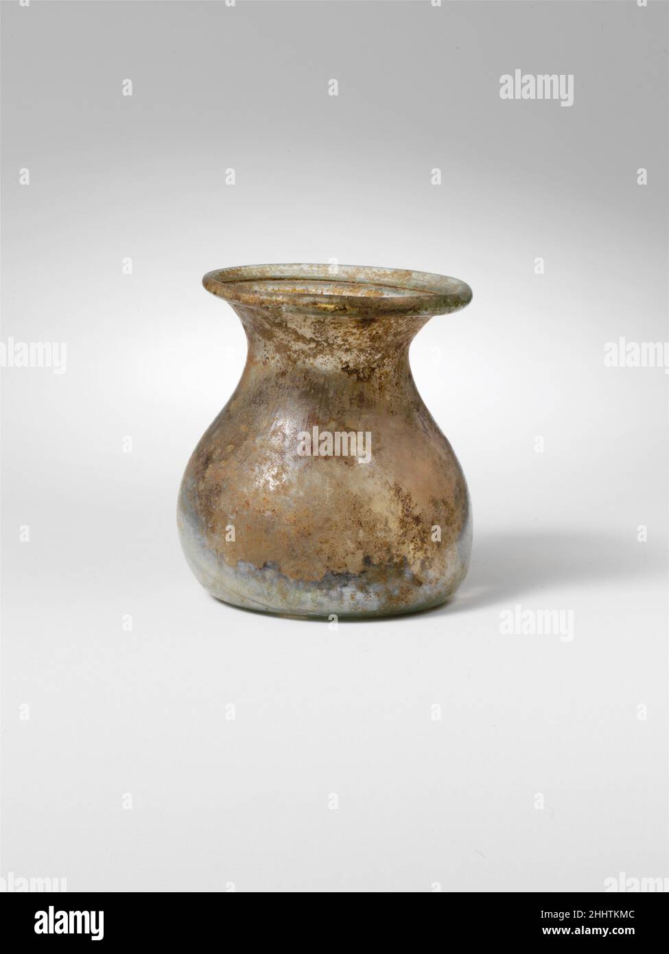 Glass jar 2nd–3rd century A.D. Roman Colorless with blue green tinge ...