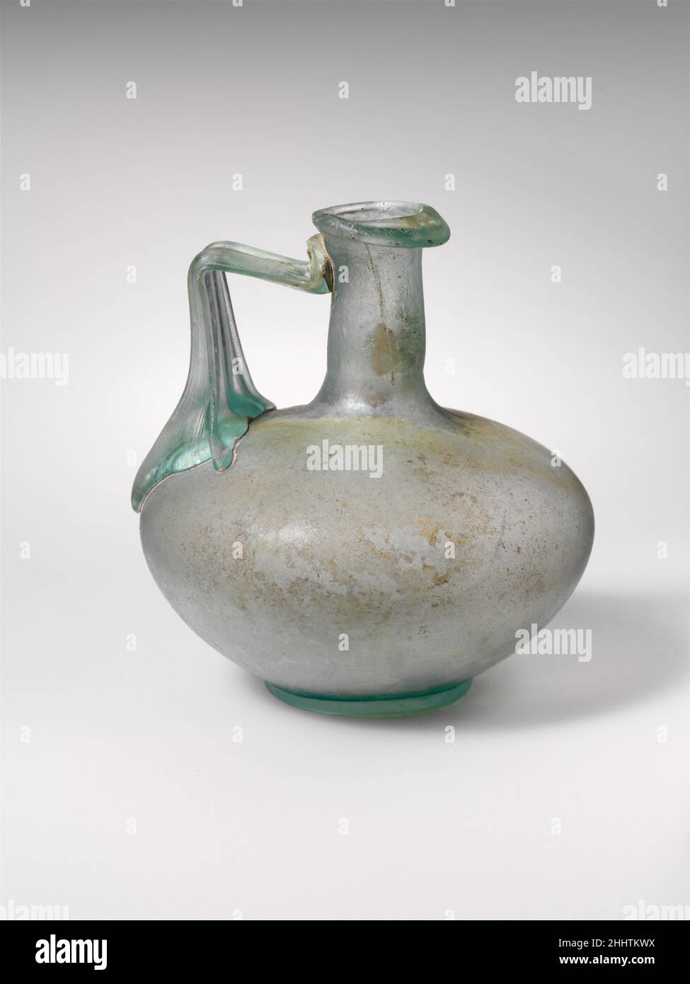 Glass jug 1st–2nd century A.D. Roman Translucent blue green; handle in ...