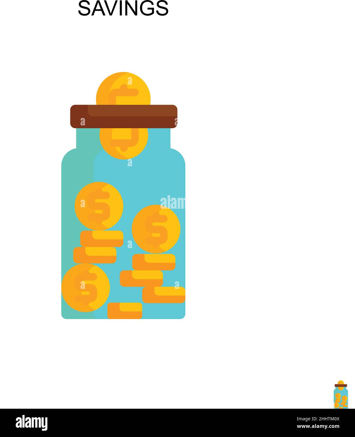 Savings Simple vector icon.Perfect color modern pictogram on editable ...