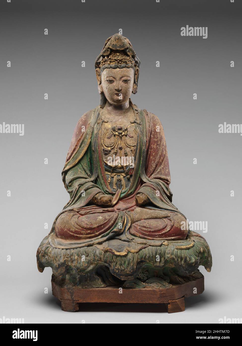 Figure seated on lotiform base China. Figure seated on lotiform base ...