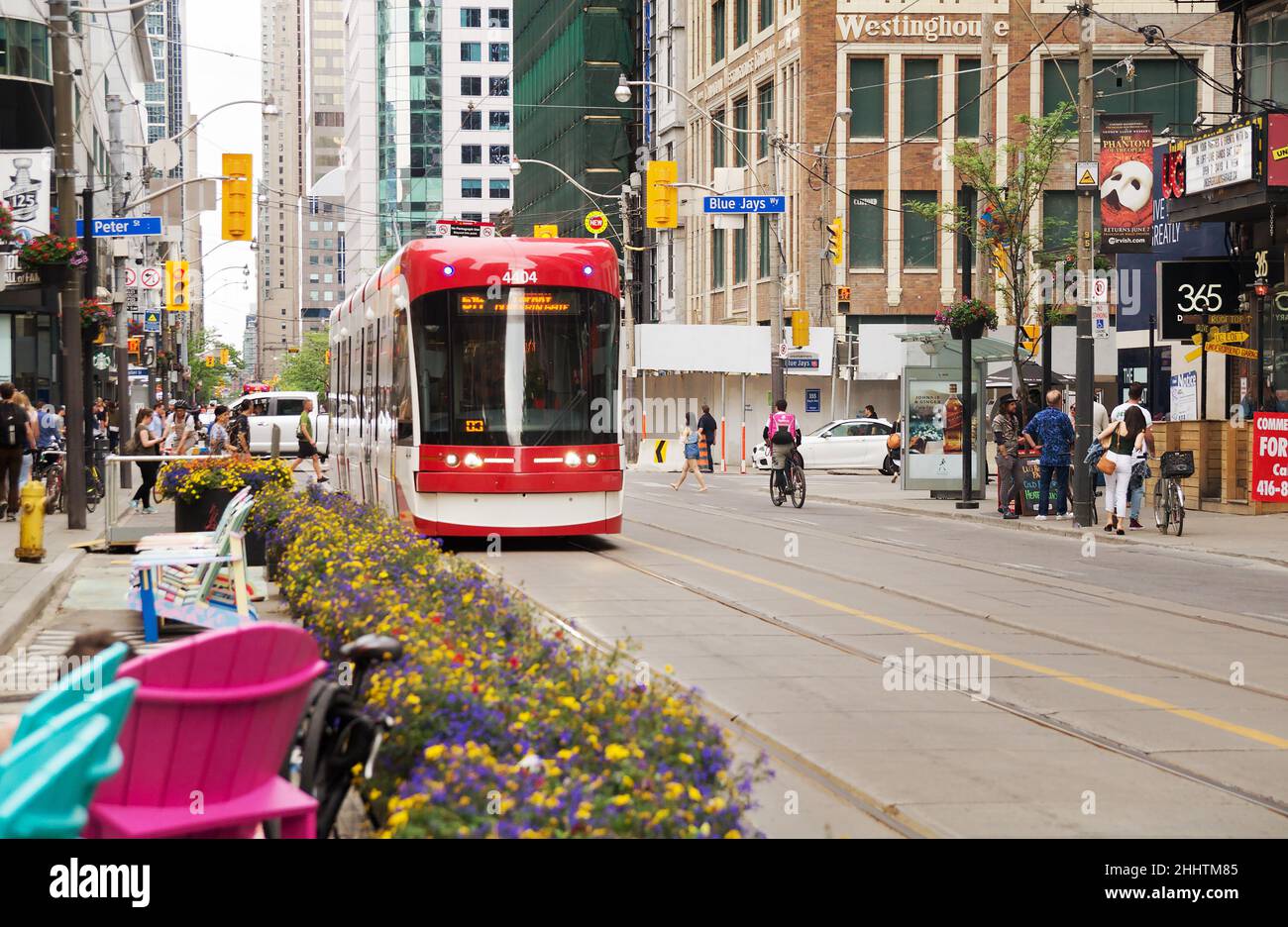 Toronto, Canada - 06 09 2018: A new Bombardier-made TTC streetcars on ...