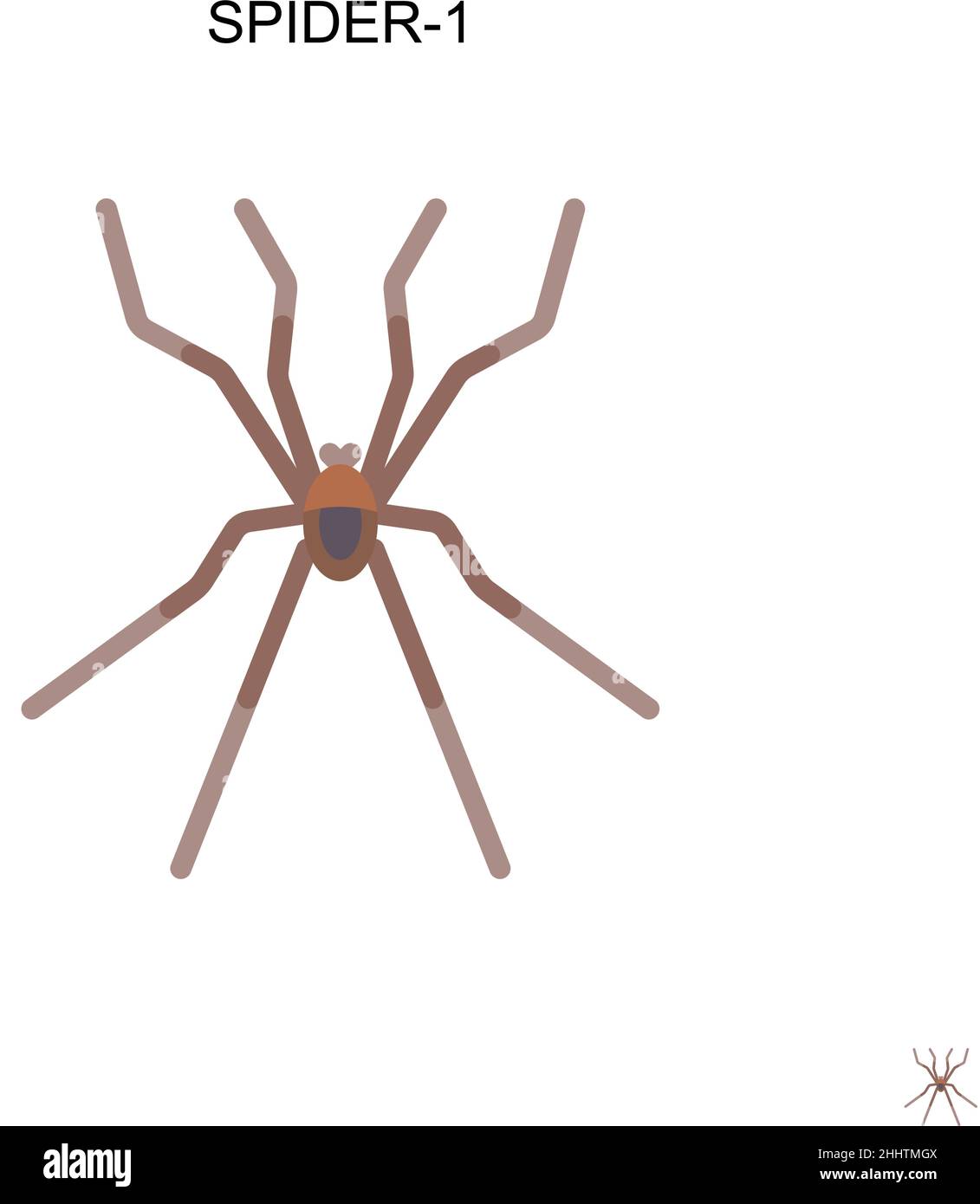 Spider-1 Simple vector icon.Perfect color modern pictogram on editable ...
