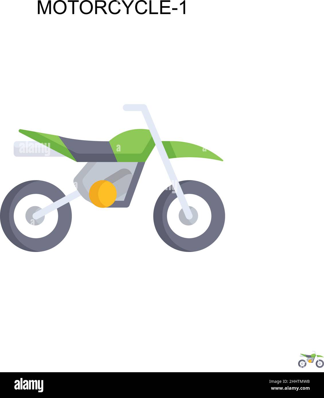 Motorcycle-1 Simple vector icon.Perfect color modern pictogram on ...