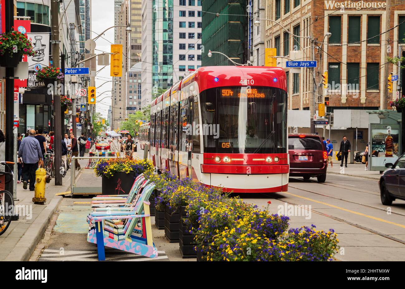 Toronto, Canada - 06 09 2018: A new Bombardier-made TTC streetcar on ...