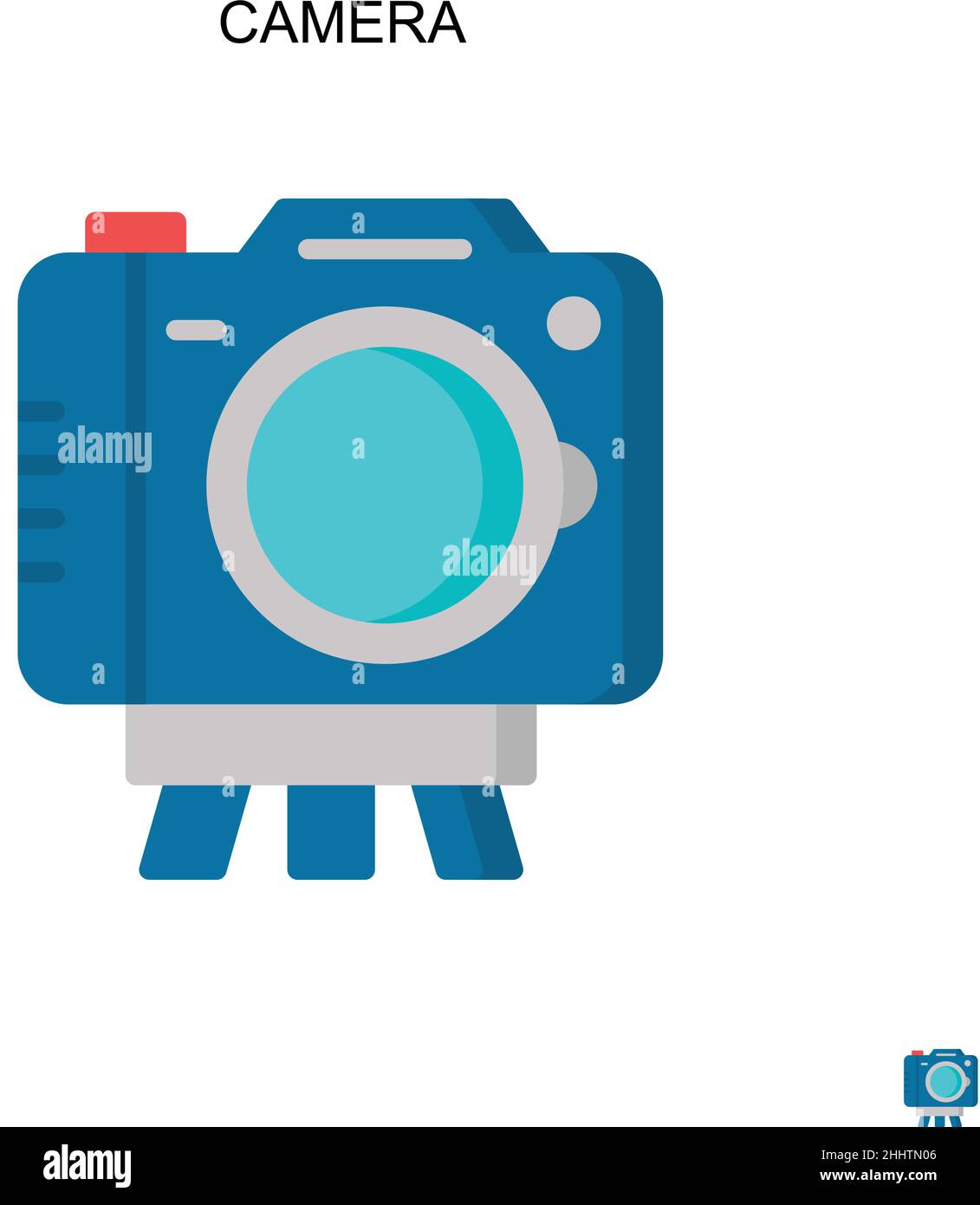 Camera Simple vector icon.Perfect color modern pictogram on editable ...