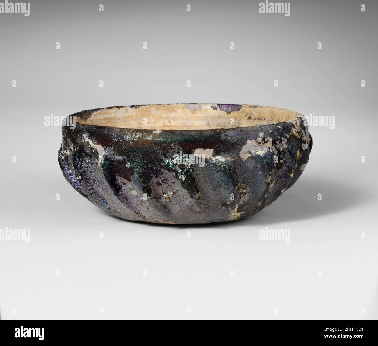 Glass ribbed bowl 1st century B.C. Greek, Eastern Mediterranean ...