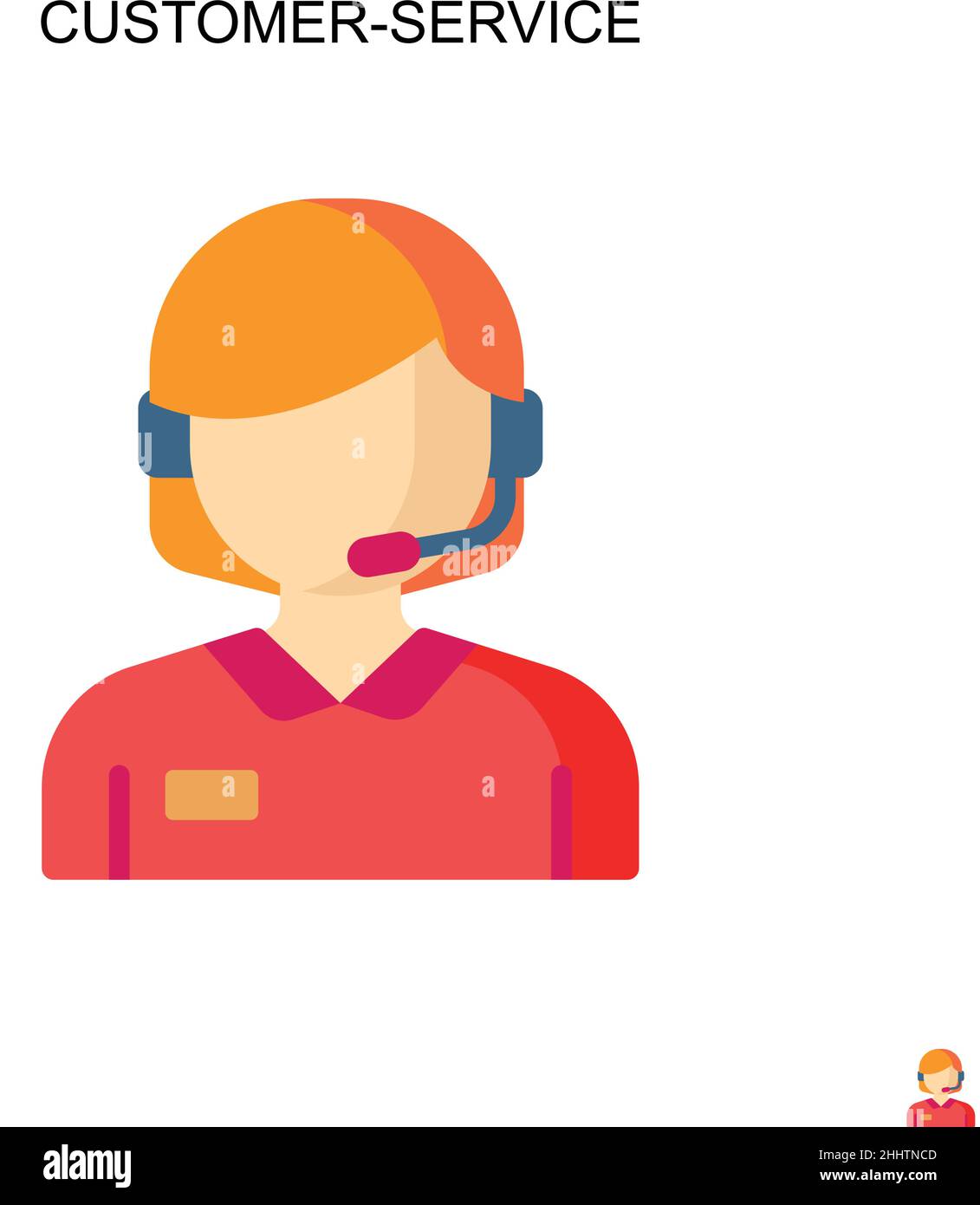Customer-service Simple vector icon.Perfect color modern pictogram on ...