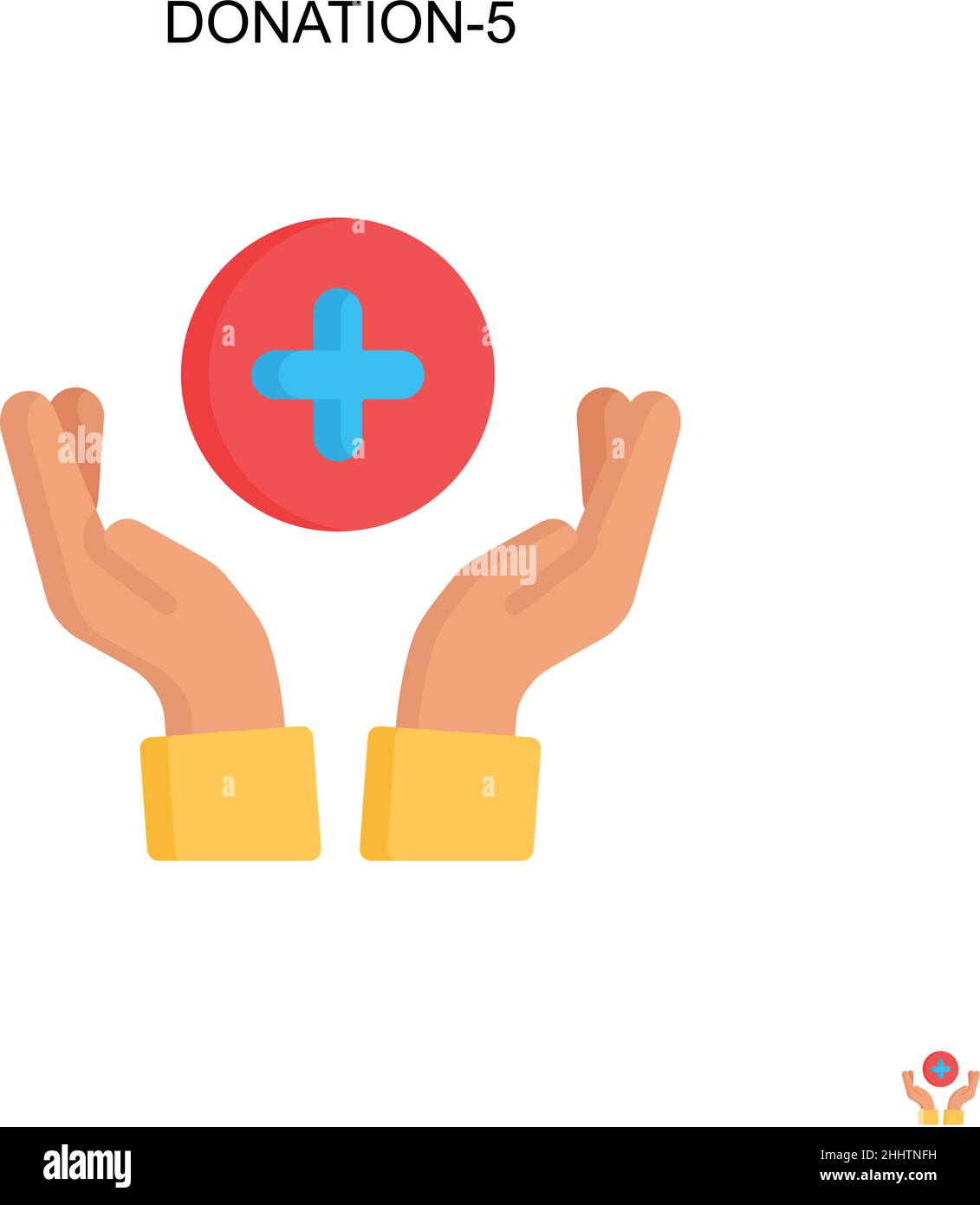 Donation-5 Simple vector icon.Perfect color modern pictogram on ...