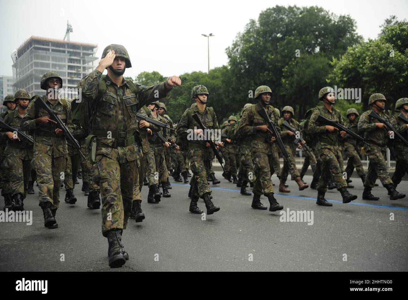 Military parade on Independence Day. Brazilian armed forces special ...