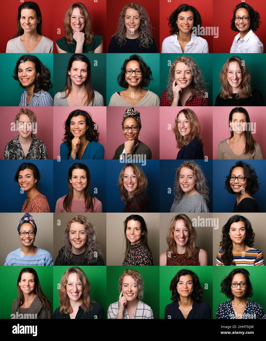 Group of beautiful people in a collage Stock Photo - Alamy