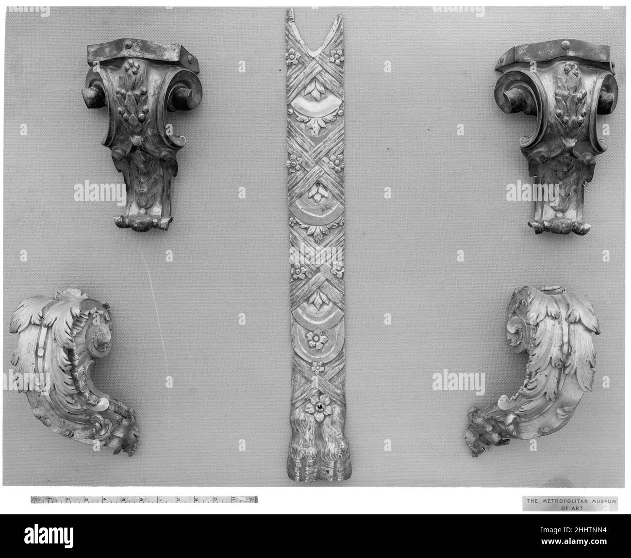 Parts of a pair of andirons 18th century French. Parts of a pair of ...