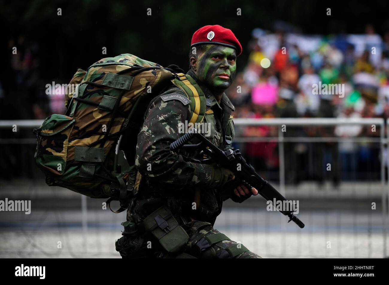 Military parade on Independence Day. Brazilian armed forces special ...