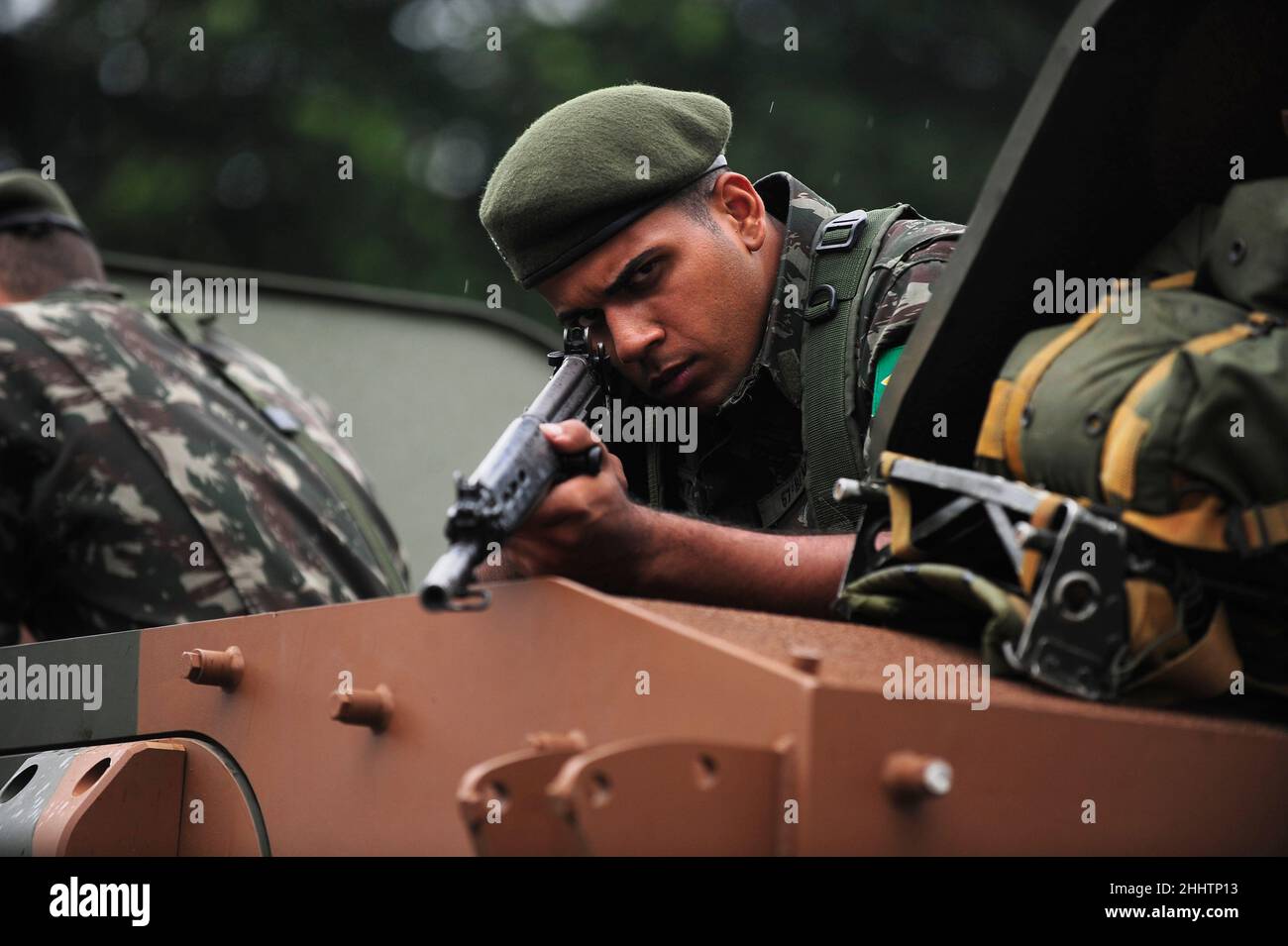 Military parade on Independence Day. Brazilian armed forces special ...