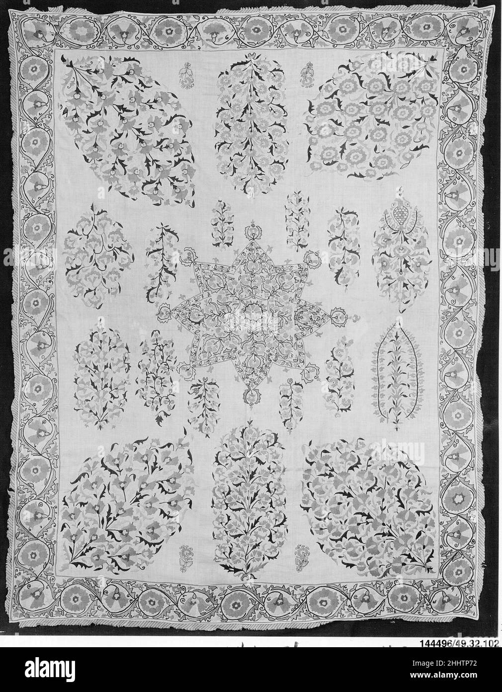 Hanging 19th century. Hanging. 19th century. Linen, silk thread ...