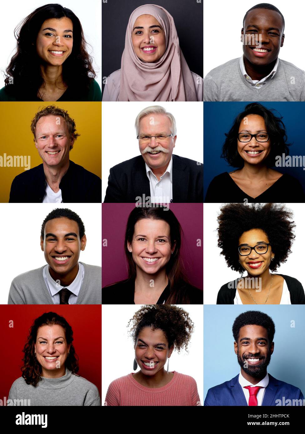 Group of beautiful people in a collage Stock Photo - Alamy