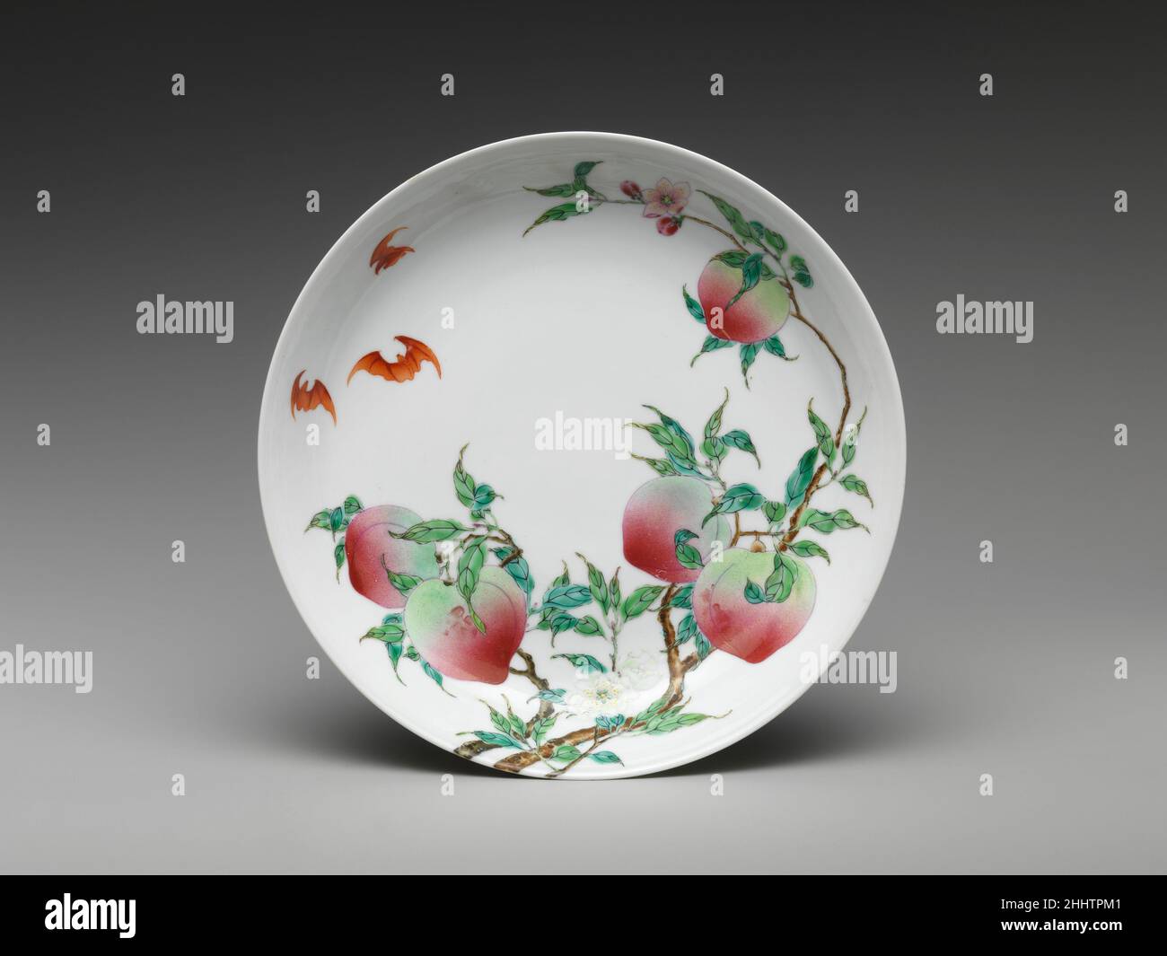 Dish with Peaches and Bats 18th century China This dish has a pattern ...