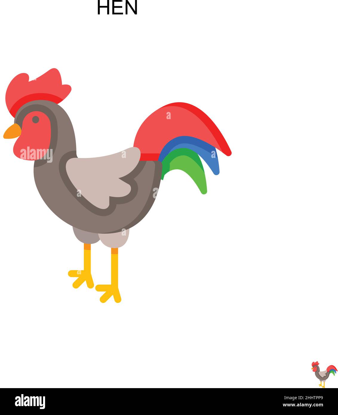 Hen Simple vector icon.Perfect color modern pictogram on editable ...