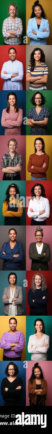 Group of people in a collage Stock Photo - Alamy