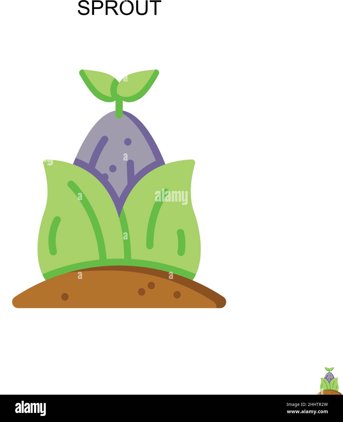 Sprout Simple vector icon.Perfect color modern pictogram on editable ...