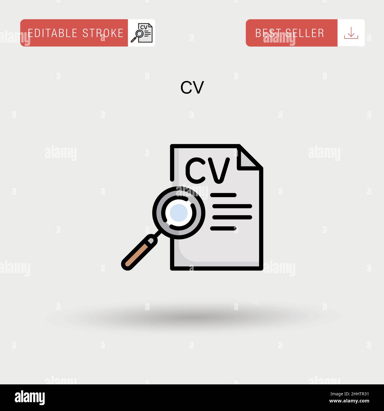 Cv Simple vector icon Stock Vector Image & Art - Alamy
