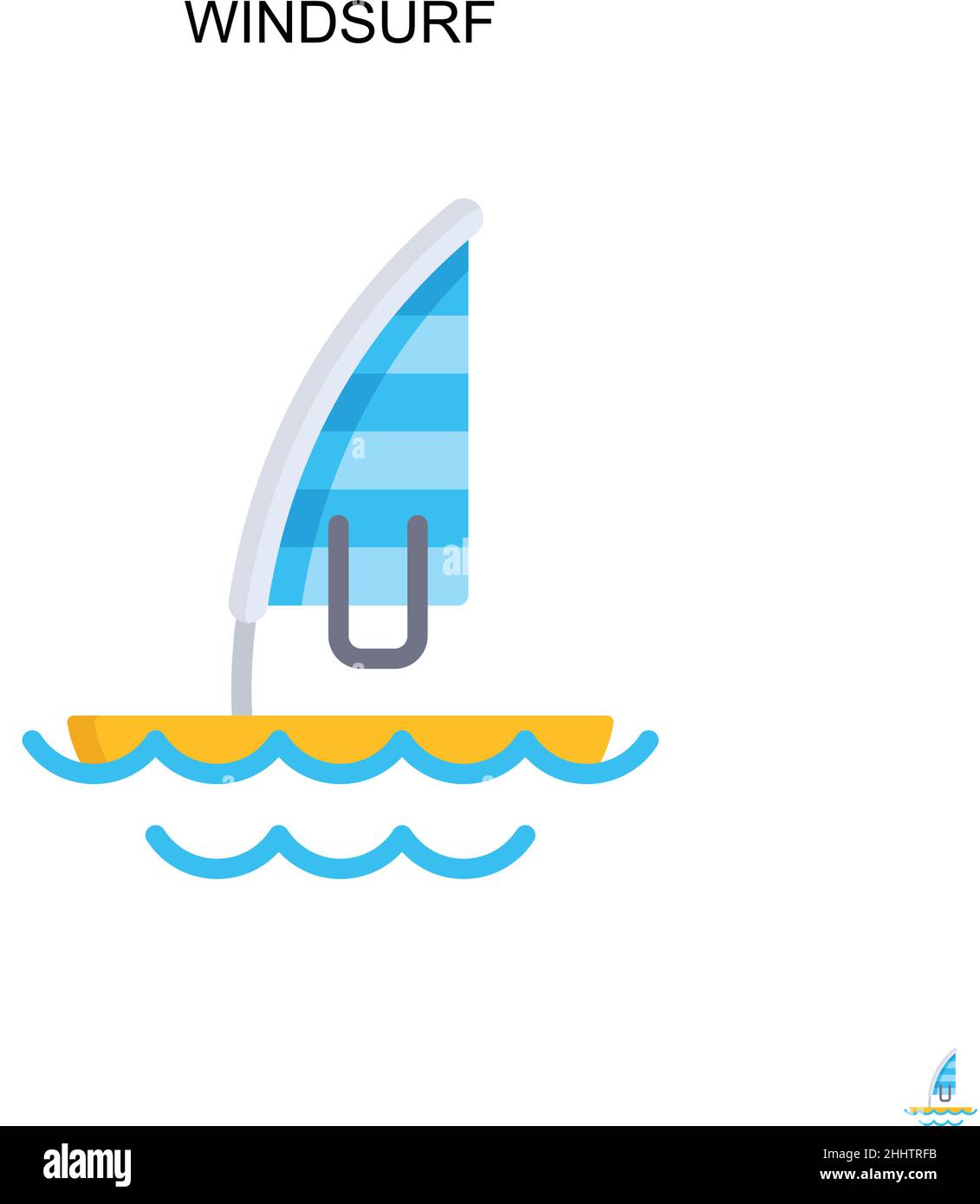 Windsurf Simple vector icon.Perfect color modern pictogram on editable ...