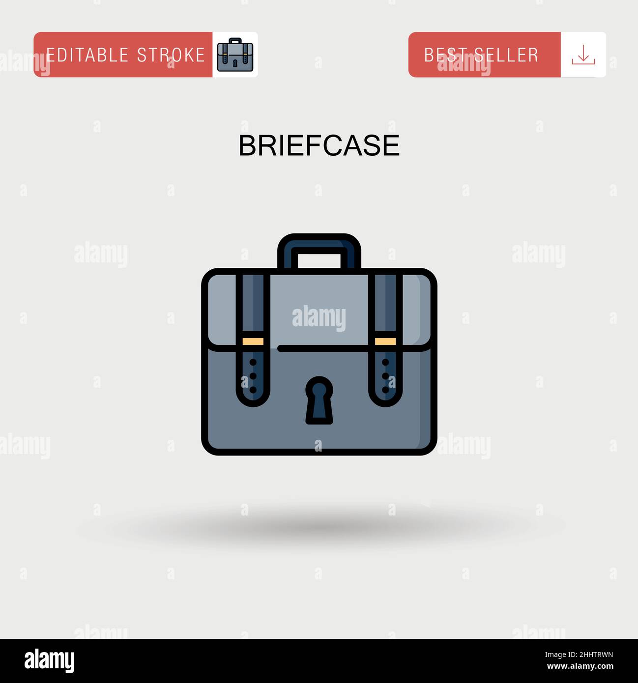 Briefcase Simple vector icon Stock Vector Image & Art - Alamy