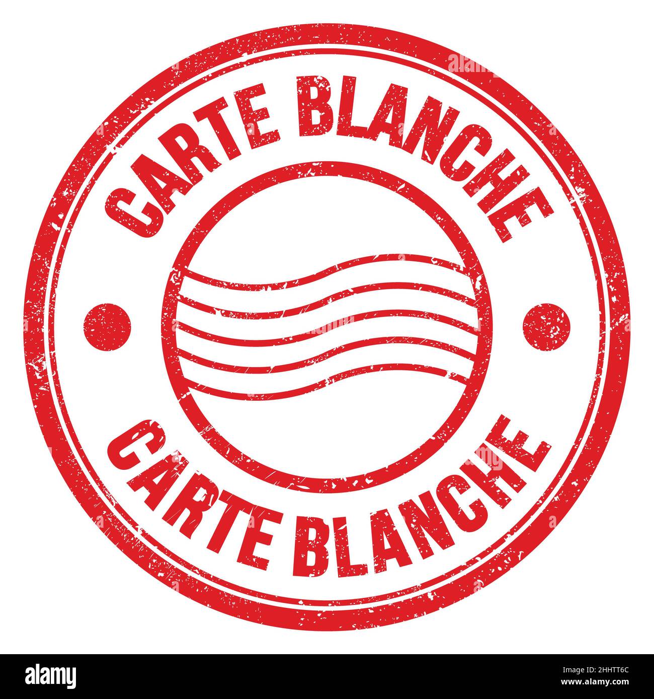 CARTE BLANCHE word written on red round postal stamp sign Stock Photo ...
