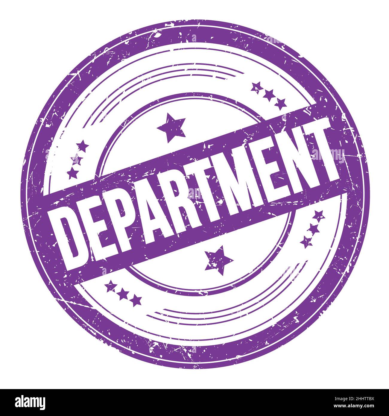 DEPARTMENT text on violet indigo round grungy texture stamp Stock Photo ...