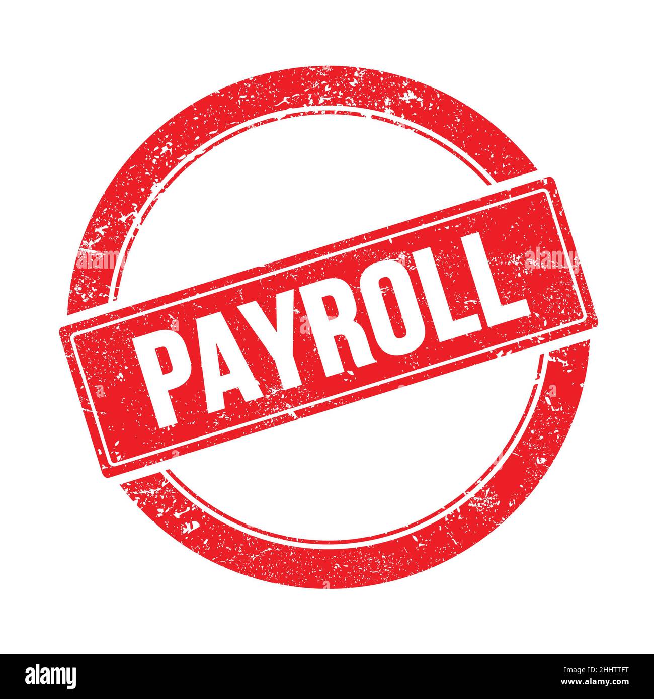 PAYROLL text on red grungy round vintage stamp Stock Photo - Alamy