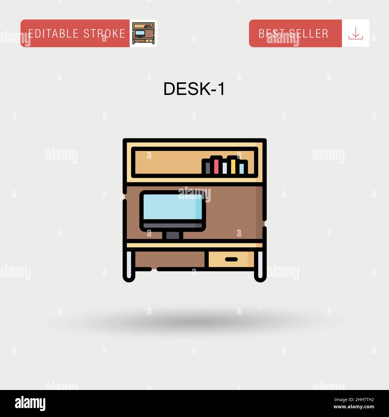 Person at desk vector hi-res stock photography and images - Alamy