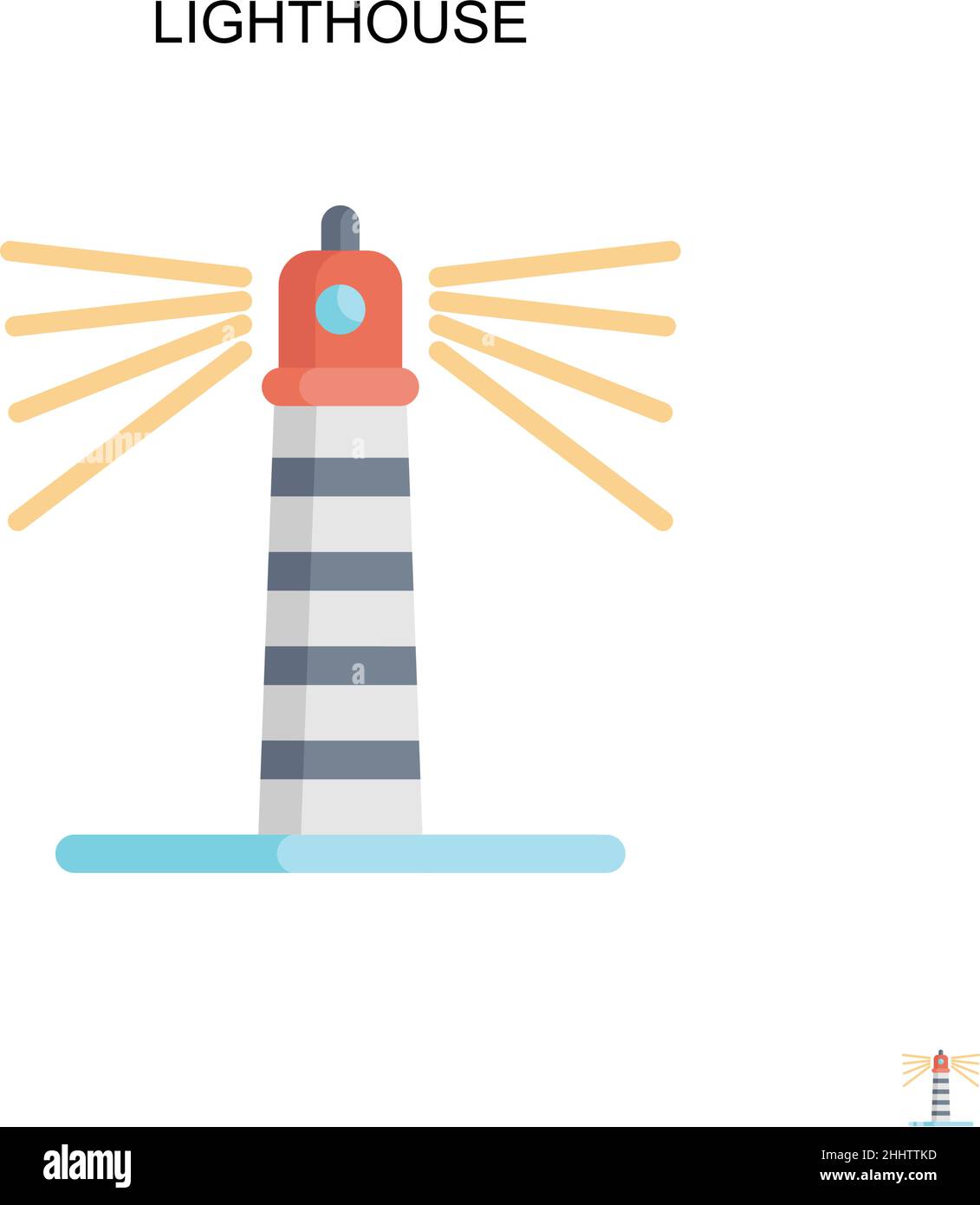 Lighthouse Simple vector icon.Perfect color modern pictogram on ...