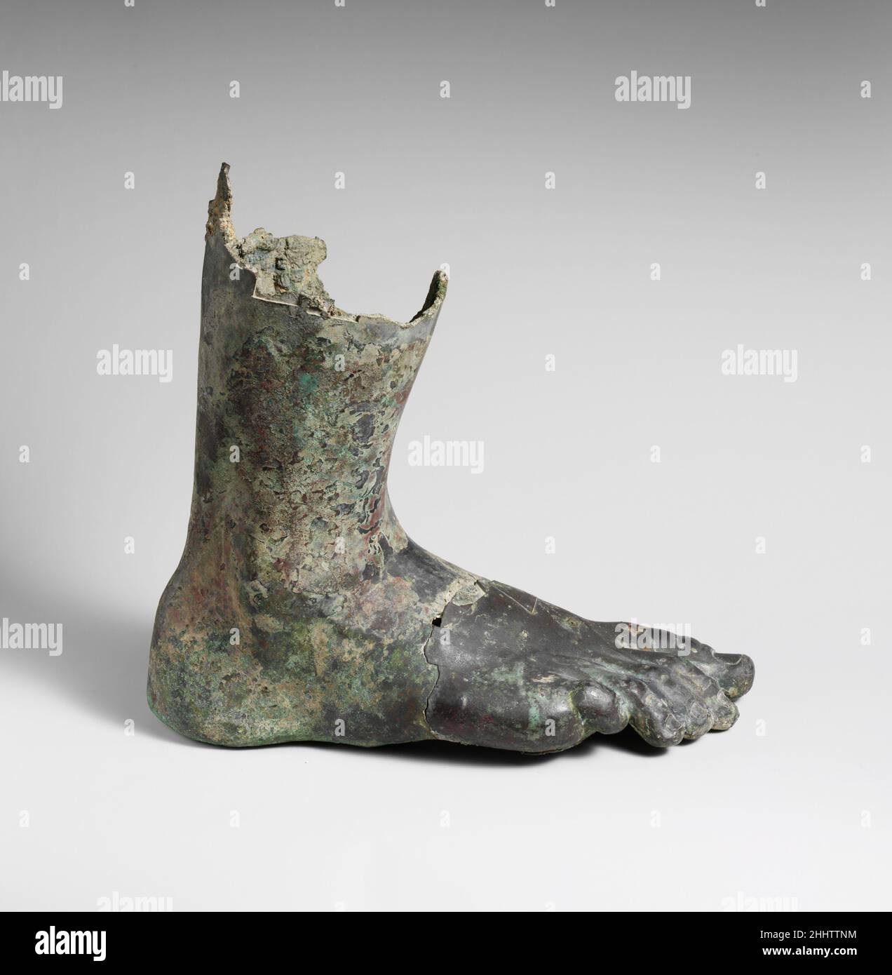 Bronze right foot and lower leg from a colossal statue 1st or 2nd ...
