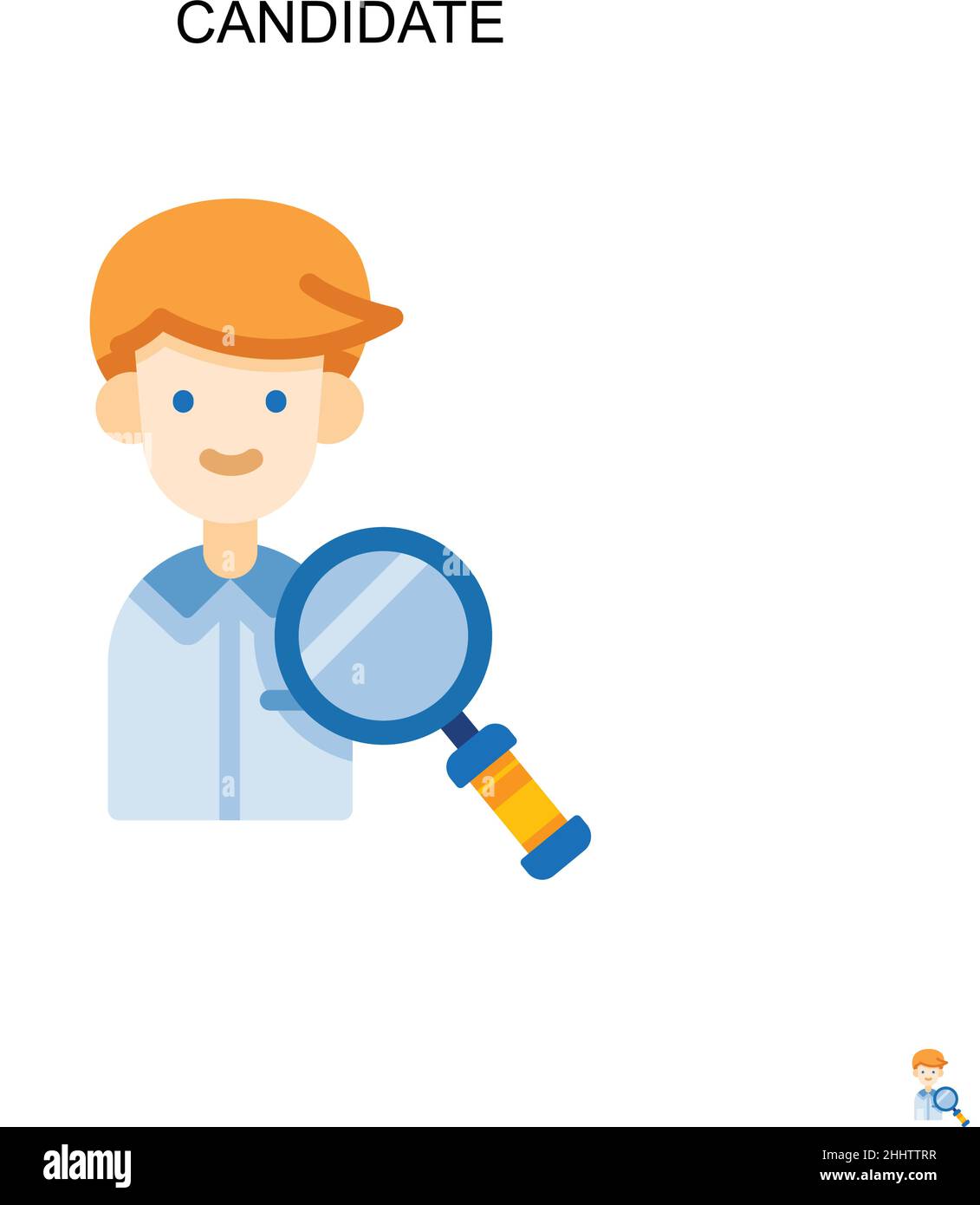 Candidate Simple vector icon.Perfect color modern pictogram on editable ...