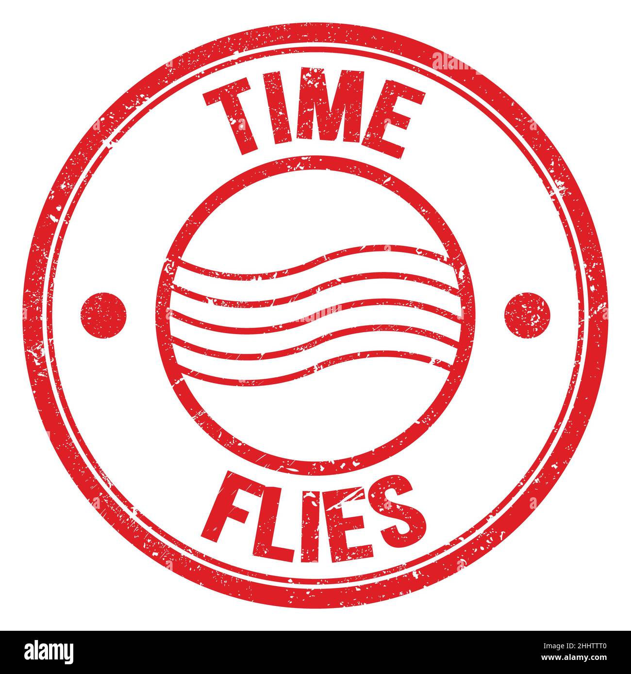 TIME FLIES text written on red round postal stamp sign Stock Photo - Alamy
