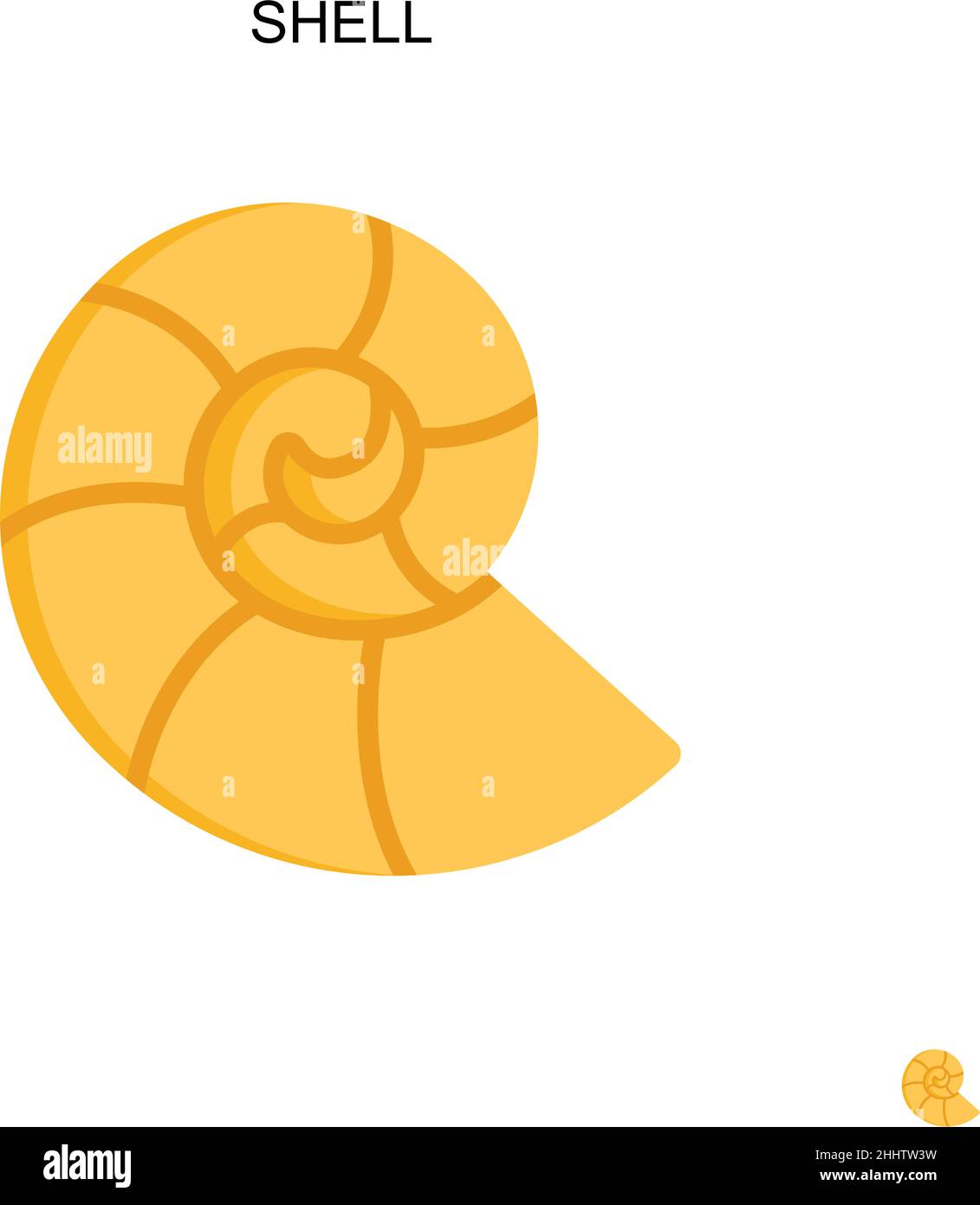 Shell Simple vector icon.Perfect color modern pictogram on editable ...
