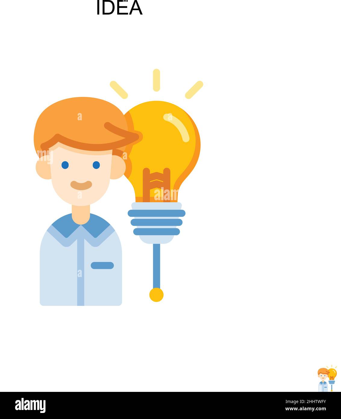 Idea Simple vector icon.Perfect color modern pictogram on editable ...