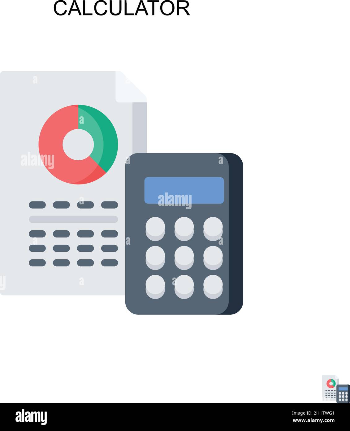 Calculator Simple vector icon.Perfect color modern pictogram on ...