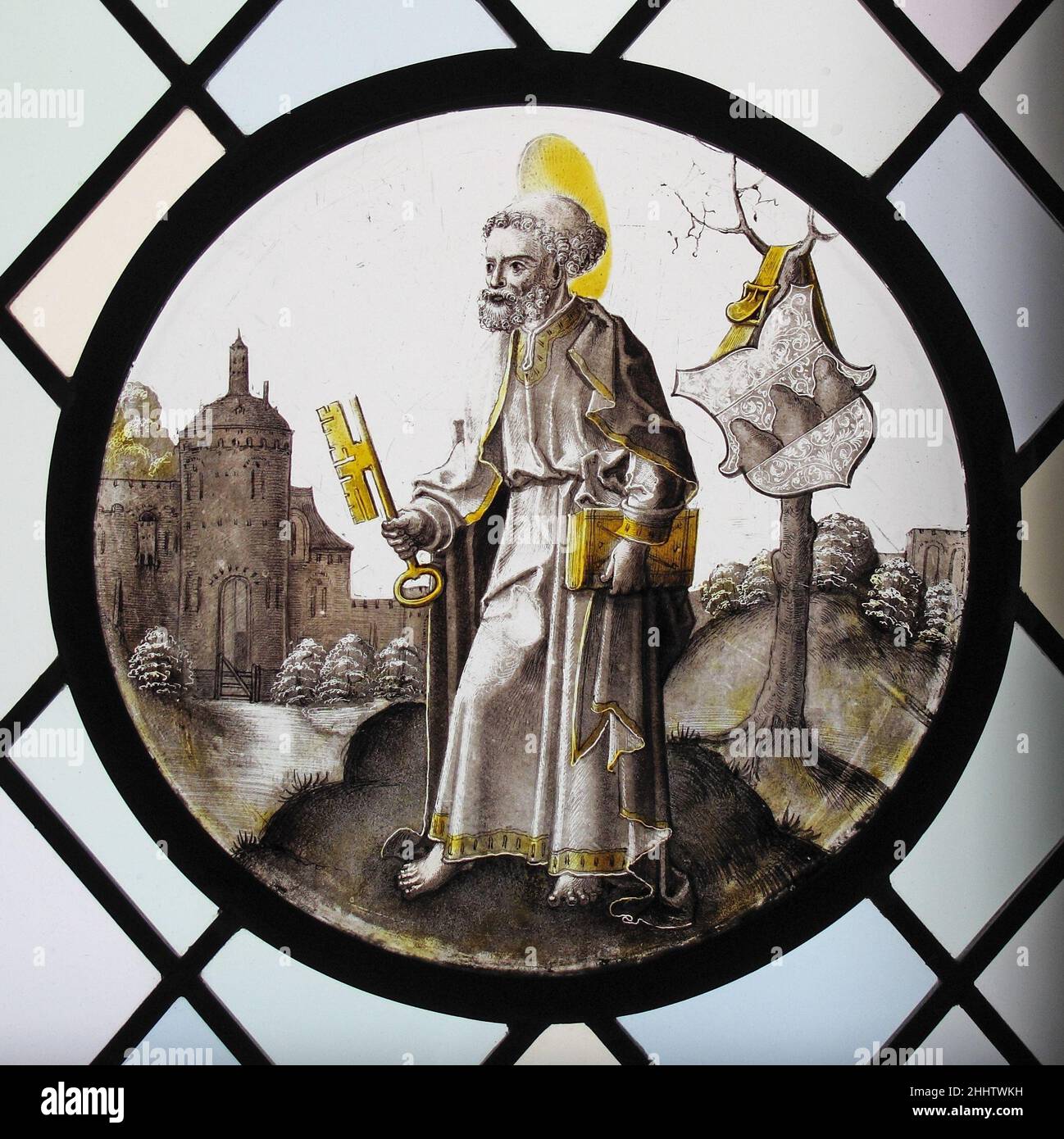 Silver stained glass roundel hi-res stock photography and images - Alamy