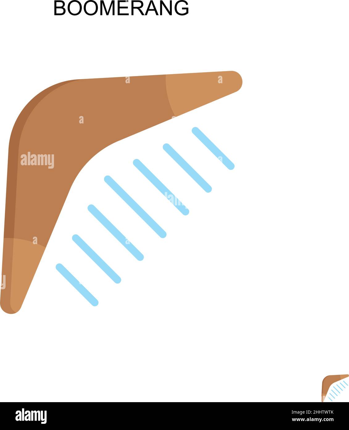 Boomerang Simple vector icon.Perfect color modern pictogram on editable ...