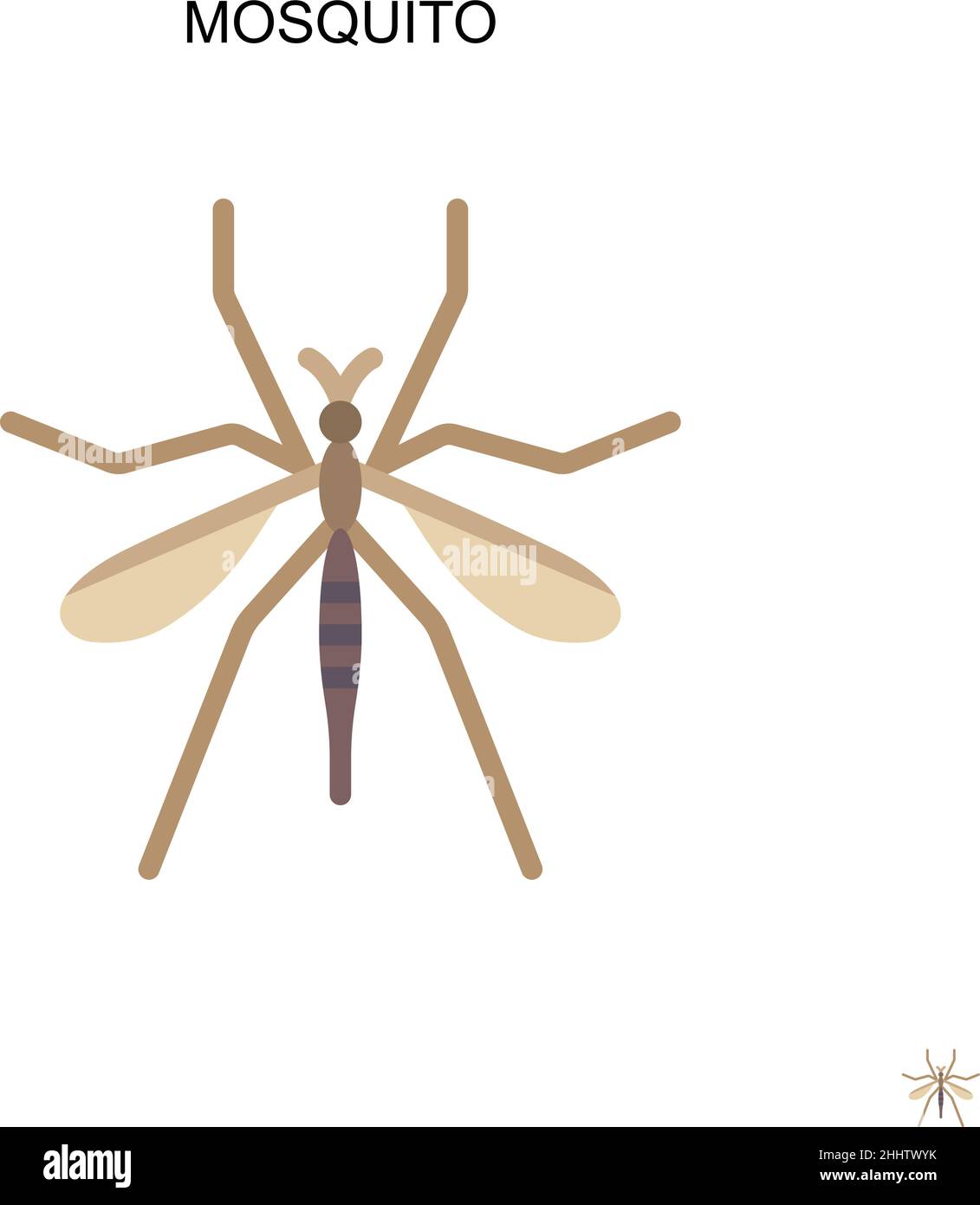Mosquito Simple vector icon.Perfect color modern pictogram on editable ...