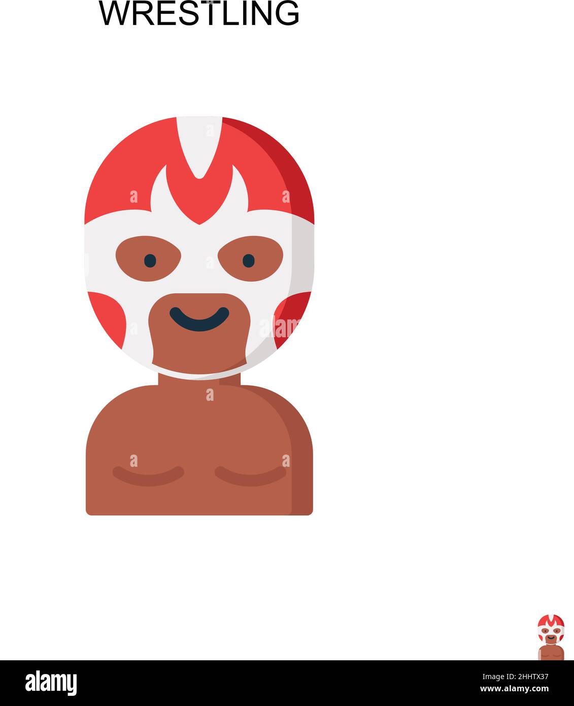 Wrestling Simple vector icon.Perfect color modern pictogram on editable ...