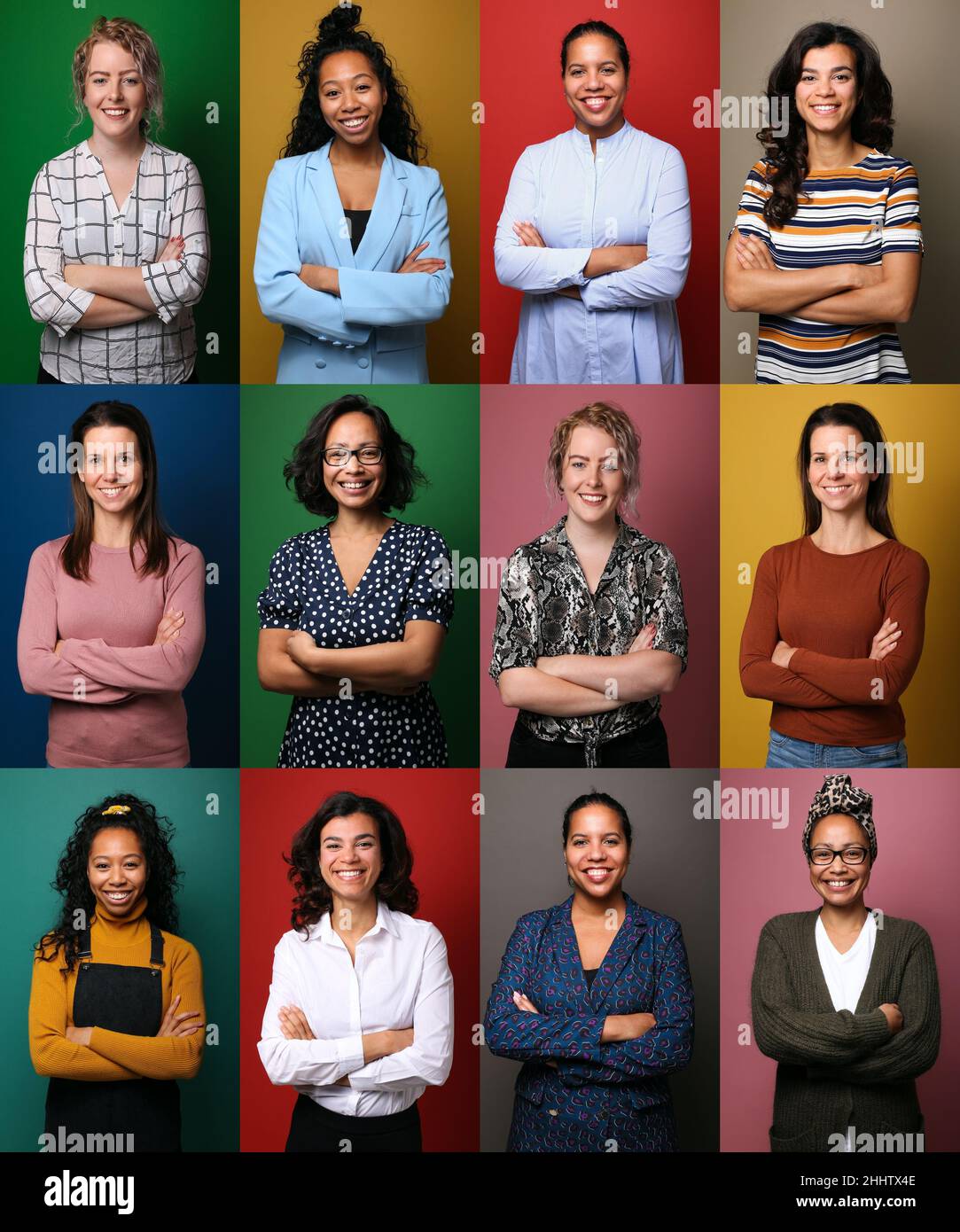 Group of people in a collage Stock Photo - Alamy