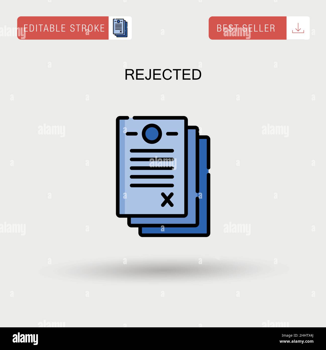 Rejected Simple vector icon Stock Vector Image & Art - Alamy