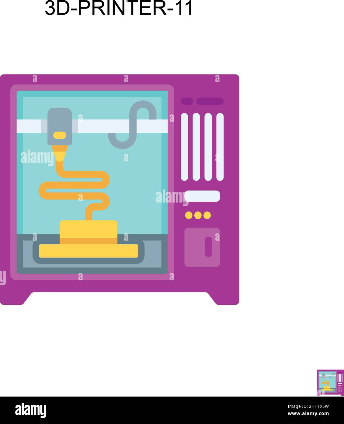 3d-printer-11 Simple vector icon.Perfect color modern pictogram on ...