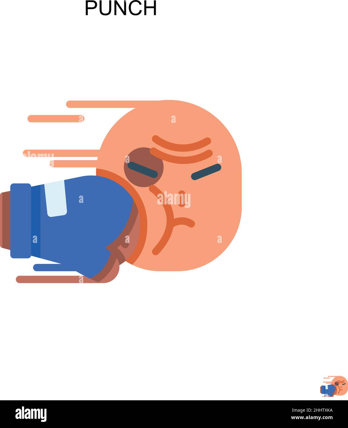 Punch Simple vector icon.Perfect color modern pictogram on editable ...