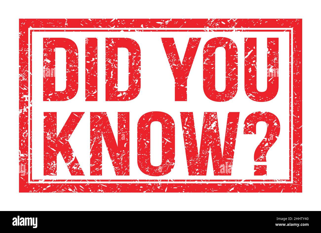 DID YOU KNOW?, words written on red rectangle stamp sign Stock Photo ...