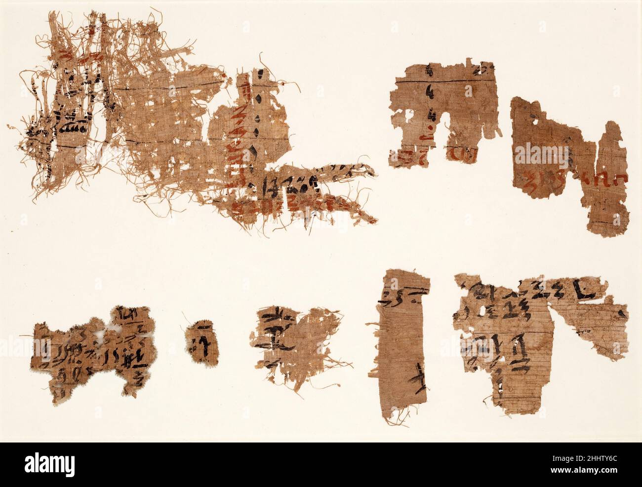 Nine fragments of hieratic text ca. 1981–1640 B.C. Middle Kingdom. Nine ...