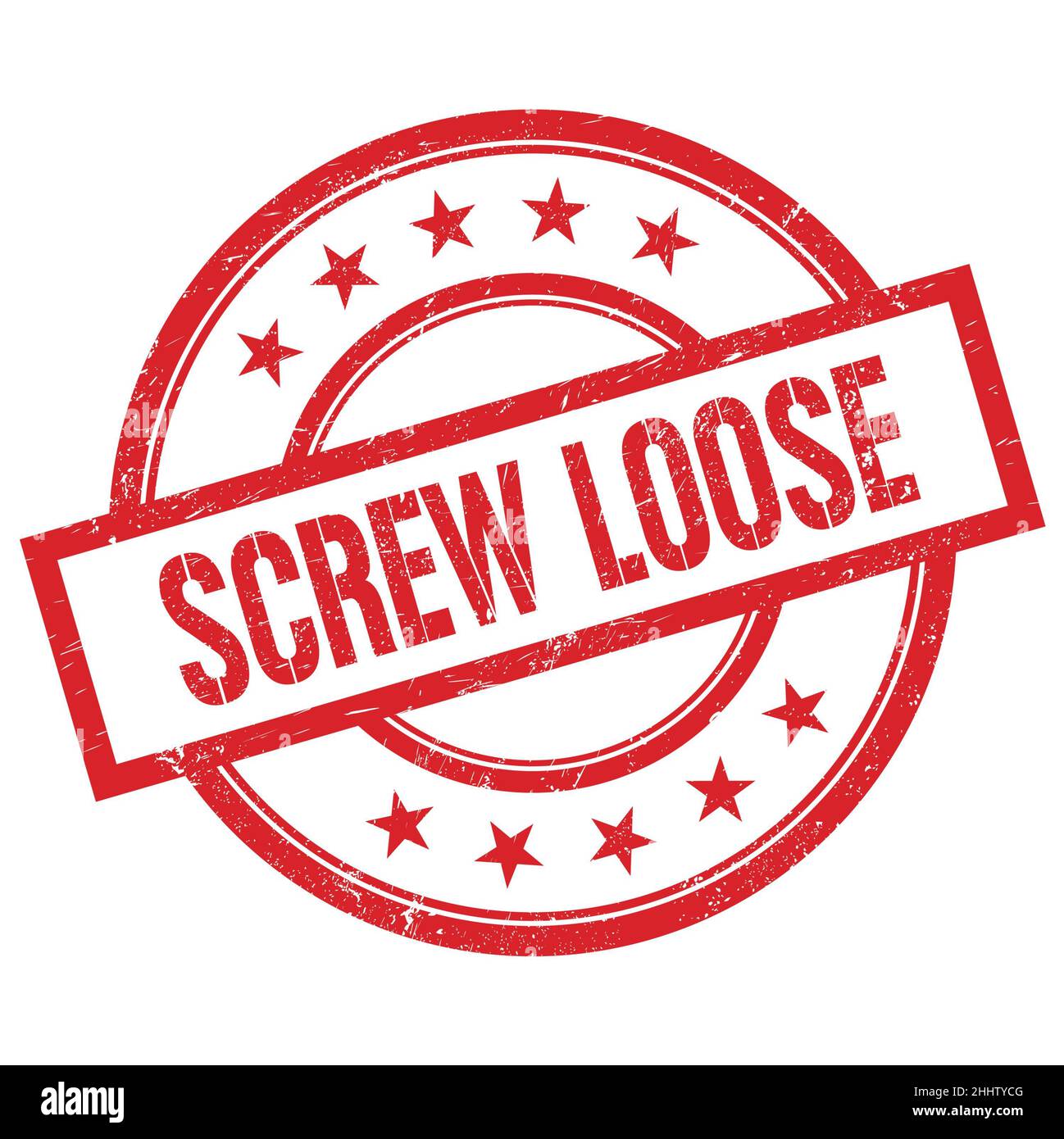 SCREW LOOSE text written on red round vintage rubber stamp Stock Photo ...