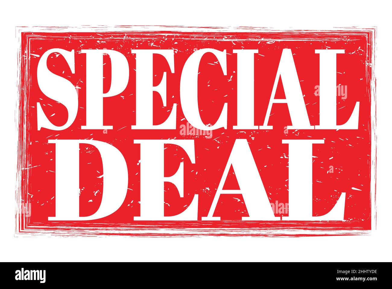 SPECIAL DEAL, words written on red grungy stamp sign Stock Photo - Alamy