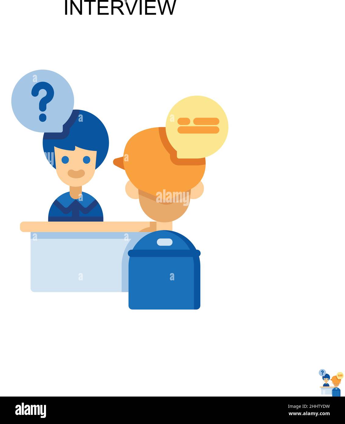 Interview Simple vector icon.Perfect color modern pictogram on editable ...